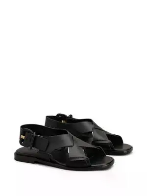 TOD'S Leather Sandals - Black