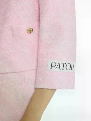 PATOU Collarless Bouclé Jacket - Pink