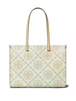 Tory Burch T Monogram Embossed Tote Bag - Neutrals