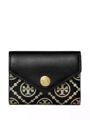 Tory Burch Monogram-pattern Wallet - Black