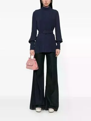 Valentino Garavani Cady Belted Blouse - Blue