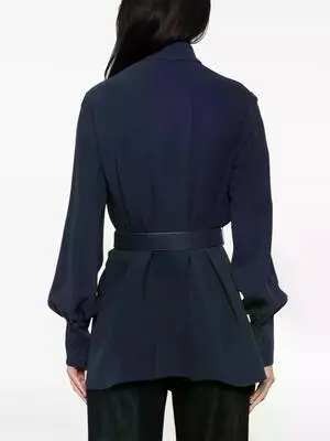 Valentino Garavani Cady Belted Blouse - Blue