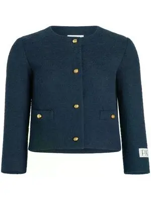 Patou Collarless Bouclé Blazer