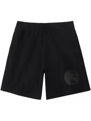 Burberry Equestrian Knight-print Shorts - Black