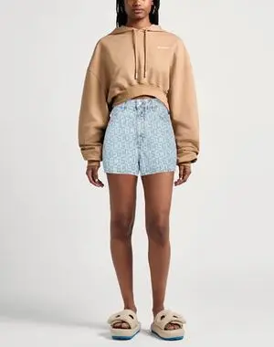 Gcds Logo Denim Shorts