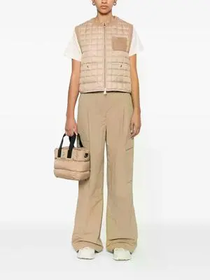 Moncler Tricot-panel Gilet - Neutrals