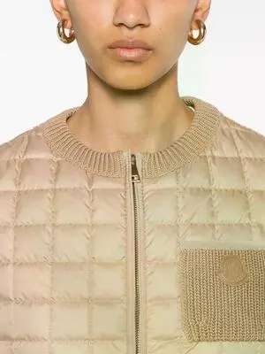 Moncler Tricot-panel Gilet - Neutrals