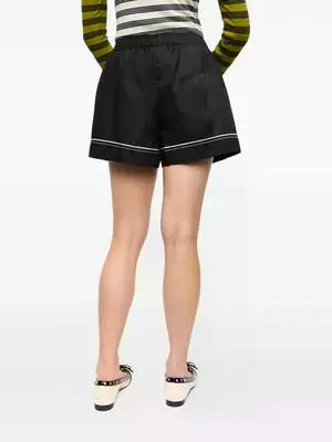 GANNI Logo-patch Shorts