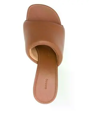 JW Anderson Chain-heel Leather Sandals - Brown