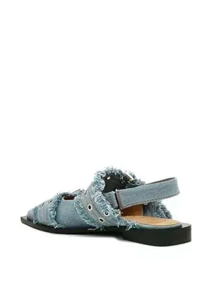 GANNI Denim Ballet Flats - Blue