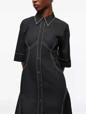GANNI Contrasting Shirtdress