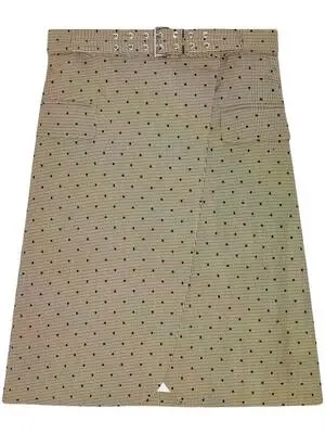 GANNI Polka Dot-print Wrap Skirt - Neutrals