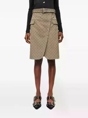 GANNI Polka Dot-print Wrap Skirt