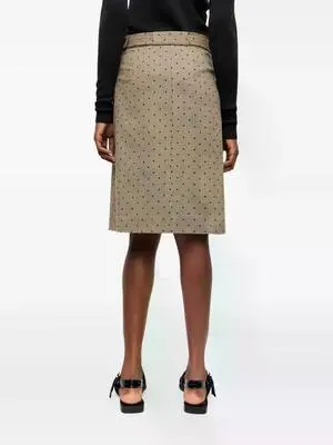 GANNI Polka Dot-print Wrap Skirt