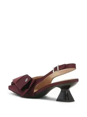 GANNI Bow-detail Pumps - Red