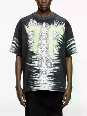 DIESEL® Bandana-print T-shirt - Black