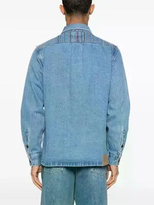 Paul Smith Stripe-embroidered Shirt Jacket - Blue