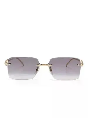 CARTIER Rectangle-frame Sunglasses - Gold