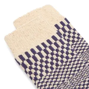 ROTOTO Warped Checker Crew Socks