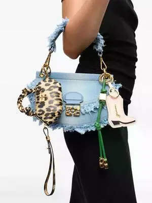 GANNI Western Boot Keyring - White