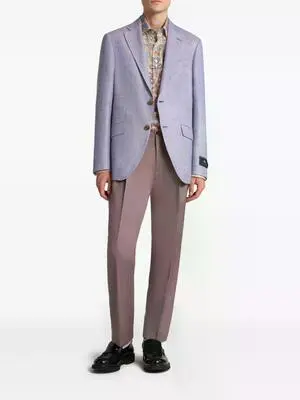 Etro Herringbone Pattern Blazer - Purple