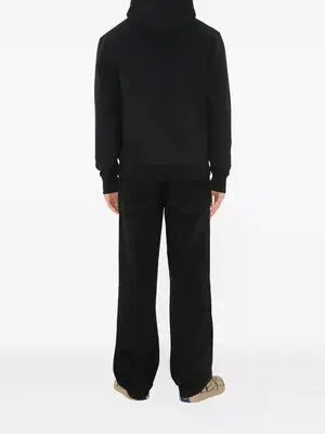 Burberry Cotton Check Label Hoodie - Black