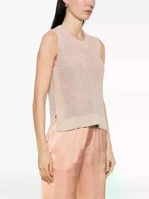 Herno Sequin-embellished Vest - Pink