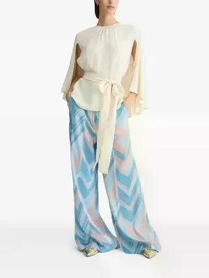 Liu Jo Chevron Print Palazzo Trousers