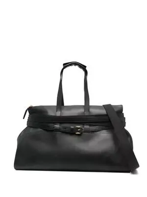Moschino Leather Holdall - Black