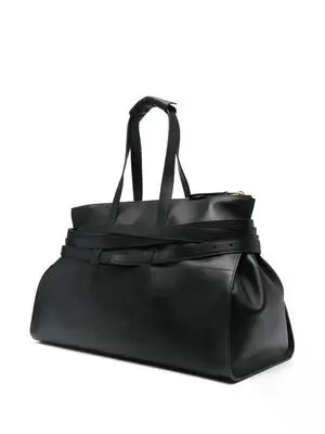 Moschino Leather Holdall - Black