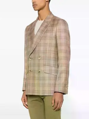 Paul Smith Checked Double-breasted Blazer