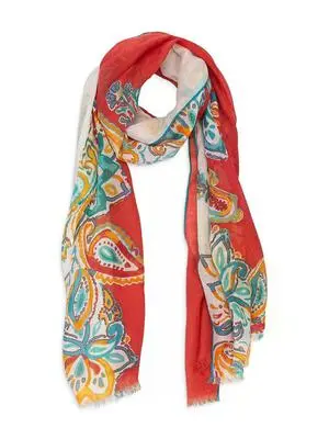 Loro Piana Floral-print Scarf - Red