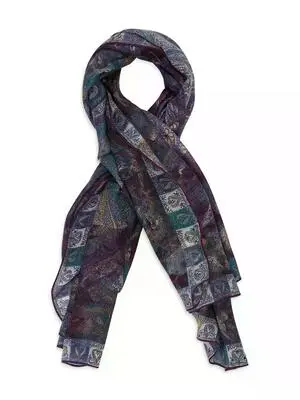 Loro Piana Paisley-print Scarf - Purple