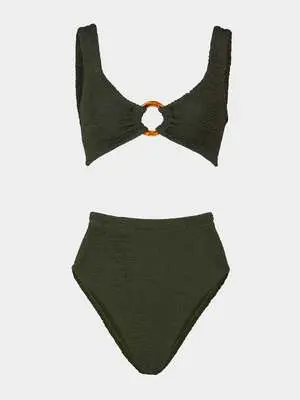 Hunza G Hunza G Nadine Bikini Metallic Khaki