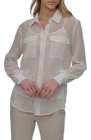 Dkny Sheer Shirts For Women