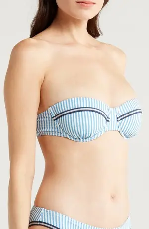Solid & Striped Juliette Underwire Bikini Top - French Blue X Brule Stripe