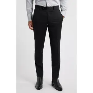 ALLSAINTS Ross Slim Fit Taper Leg Stretch Wool Pants - Black