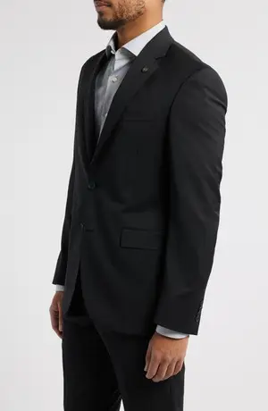 ALLSAINTS Ross Slim Fit Stretch Wool Suit Jacket - Black