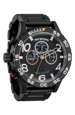 Nixon 51-30 Fisheye Chronograph Bracelet Watch - Fisheye / Super Black / Black