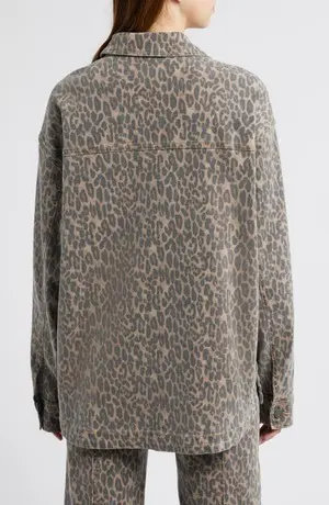 HIDDEN JEANS Cheetah Print Oversized Shacket