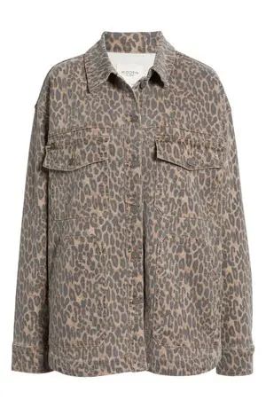 HIDDEN JEANS Cheetah Print Oversized Shacket