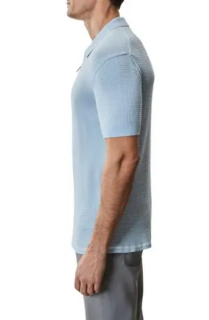 Robert Barakett Denton Short Sleeve Zip Organic Cotton Sweater Polo