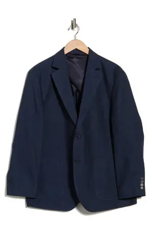 Nordstrom Henrik Trim Fit Solid Italian Linen Suit Separate Jacket - Navy Night