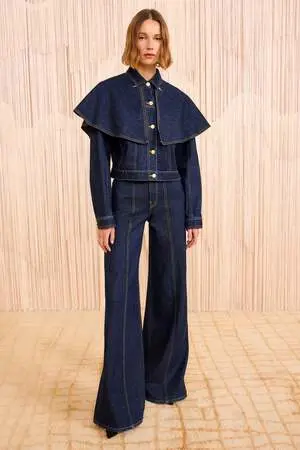 Ulla Johnson Agata Denim Cape Jacket