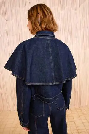 Ulla Johnson Agata Denim Cape Jacket