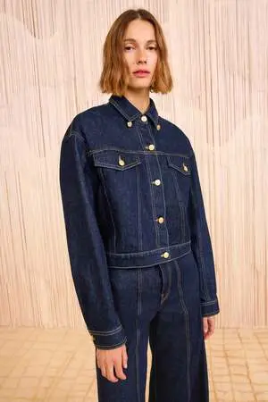 Ulla Johnson Agata Denim Cape Jacket