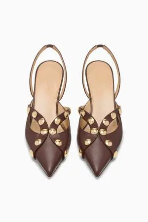 Ulla Johnson Vendome Studded Kitten Heel - Sequoia