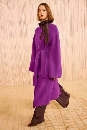 Ulla Johnson Fernanda Double-faced Wool Coat - Thistle