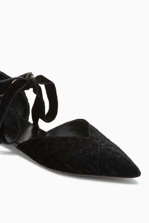 Ulla Johnson Corinna Eyelet Flat - Noir