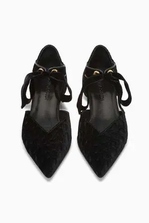 Ulla Johnson Corinna Eyelet Flat - Noir